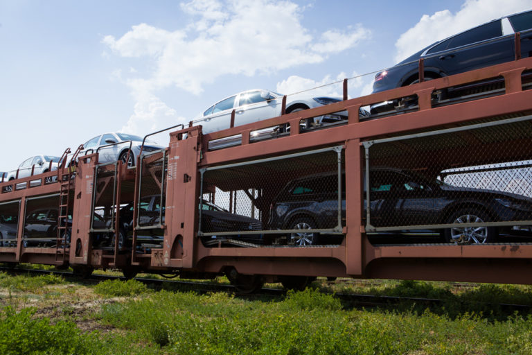 How to ship a car across country by train